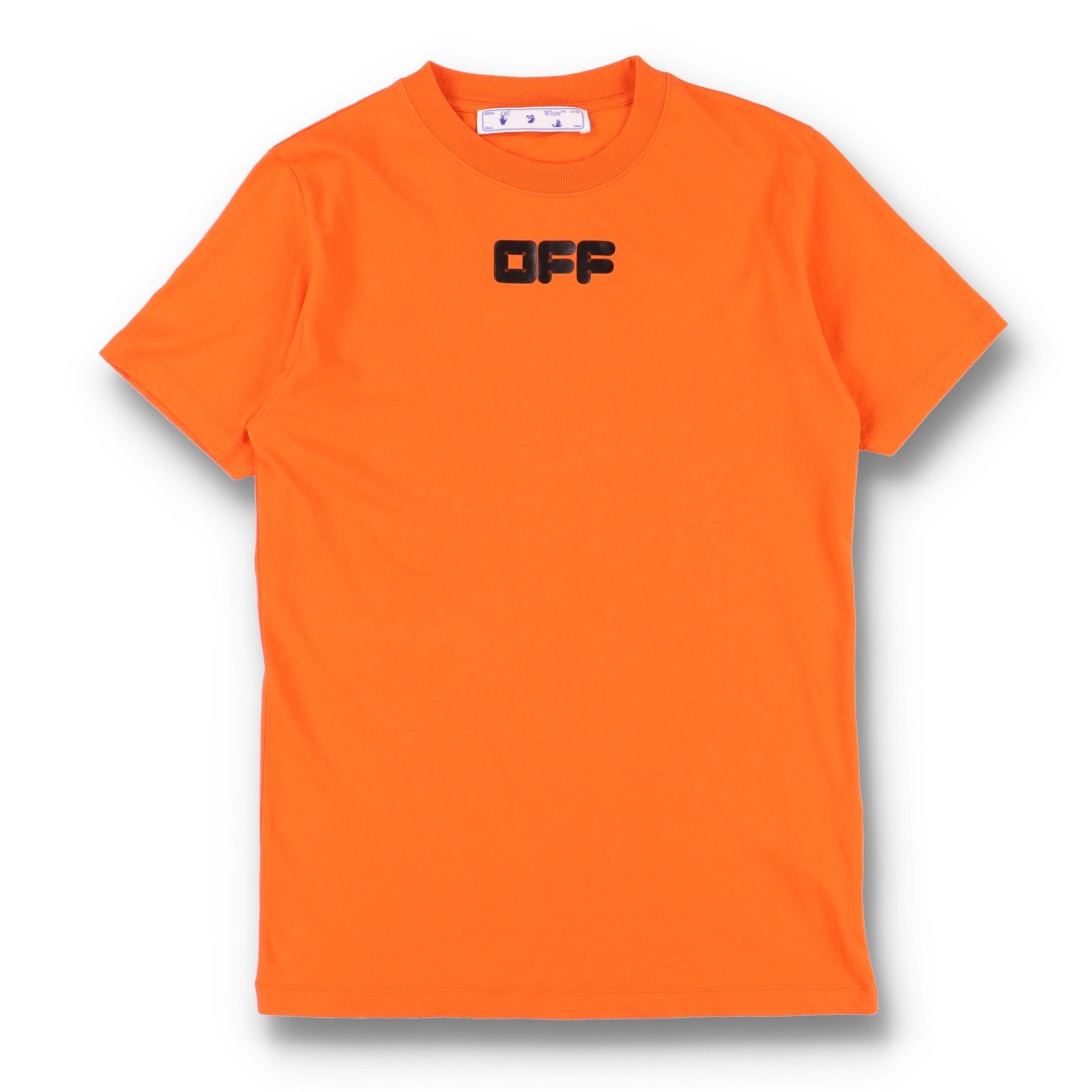 Off-White Orange Rubber Arrow Font Logo T-Shirt | Grailed