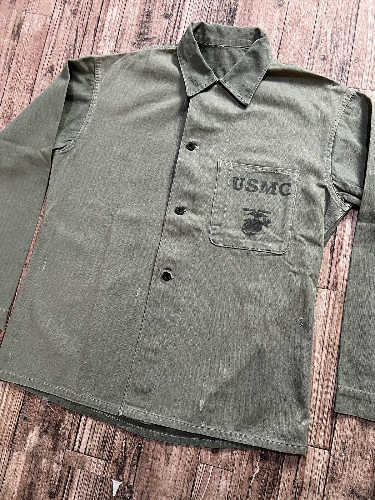 Vintage Vintage 1940s USMC P41 HBT Utility Jacket | Grailed