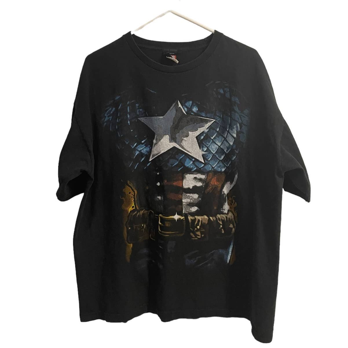 Mad Engine 2000's Y2K Black Mad Engine Captain America Marvel Size XL ...