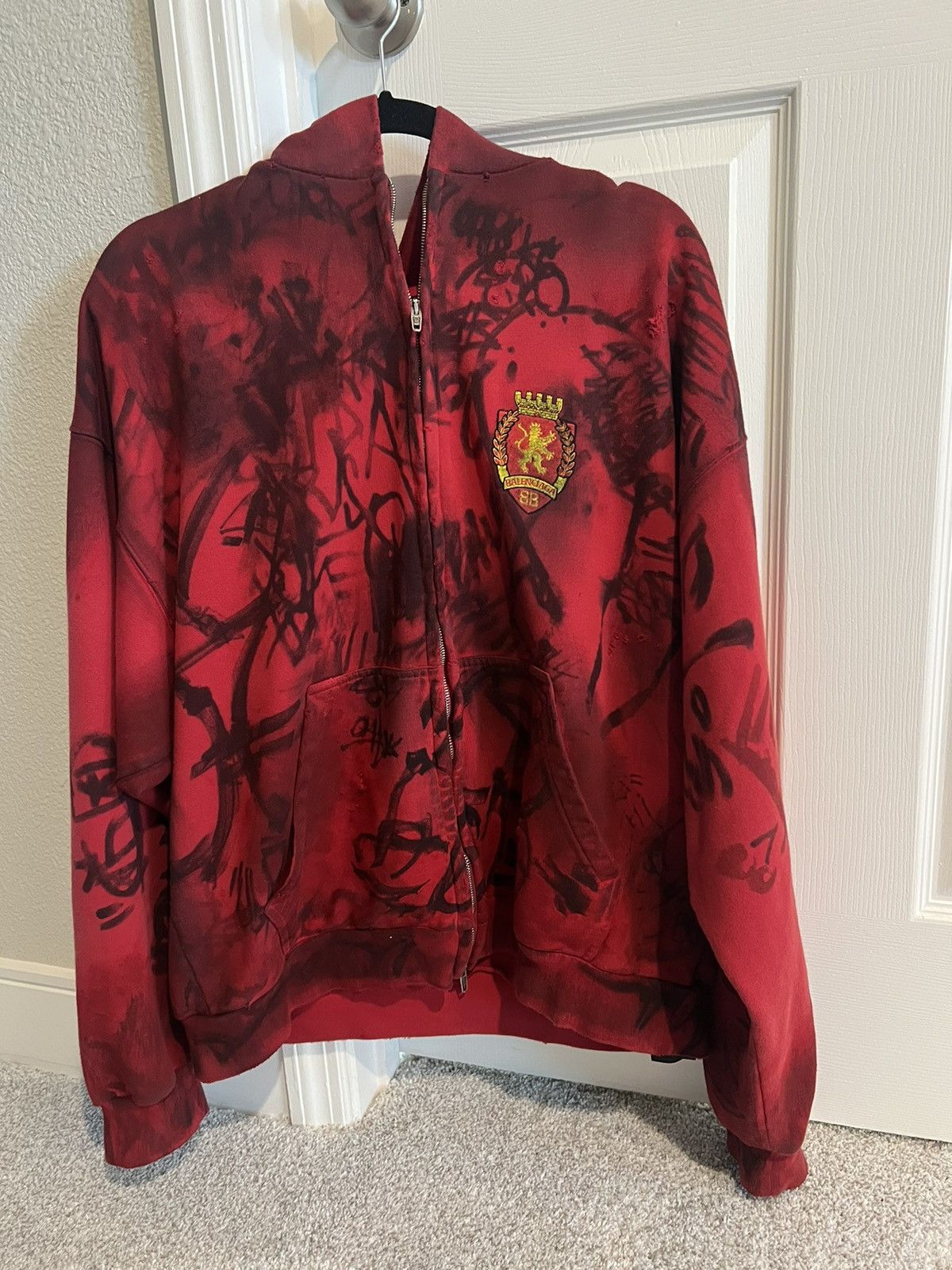 Balenciaga Balenciaga Skater Hoodie Red | Grailed