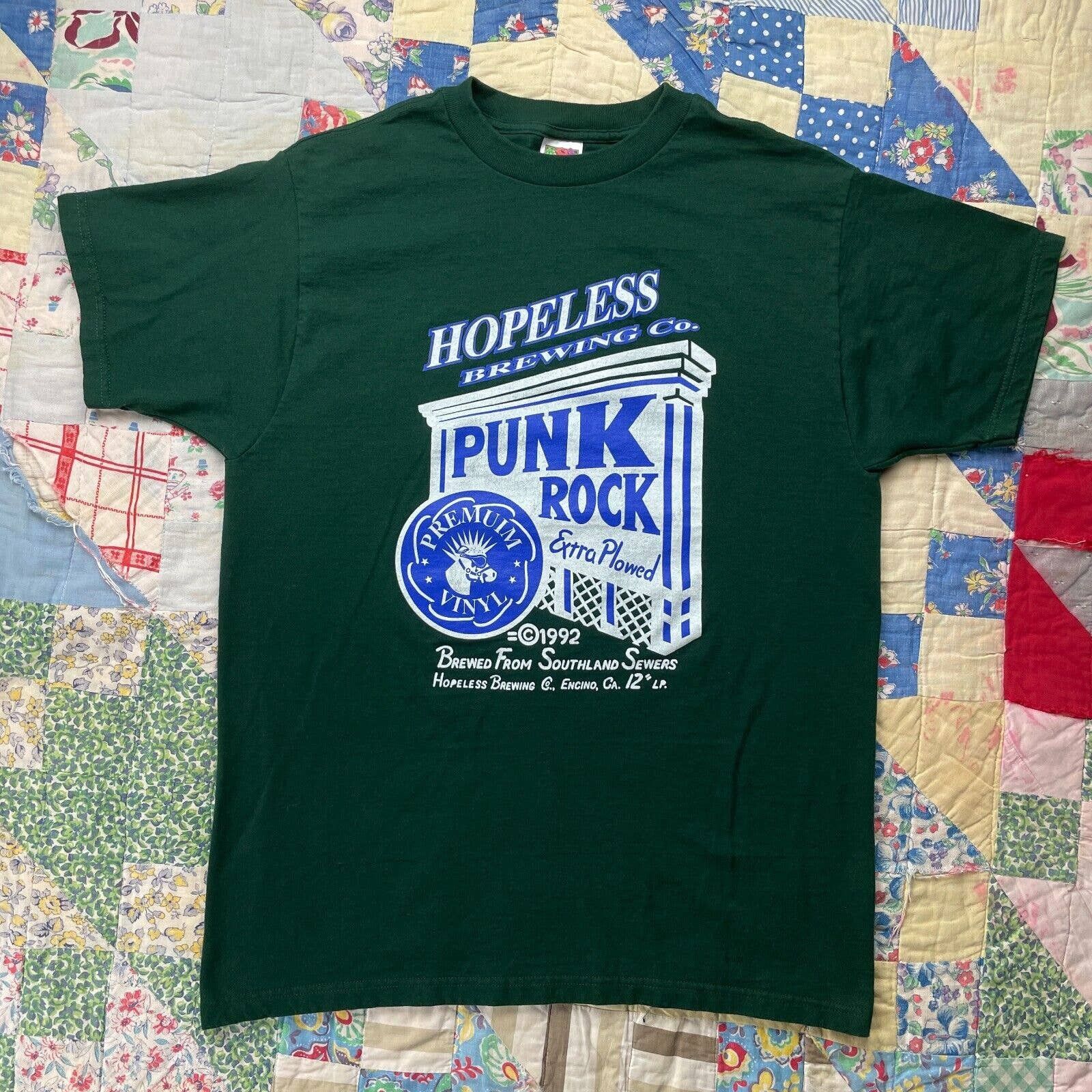 Anvil Vintage 90s Hopeless Records Brewing T Shirt Punk Rock Band | Grailed