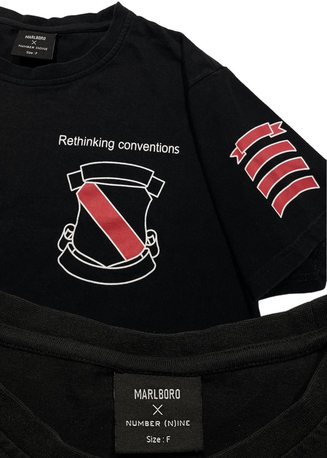 Marlboro × Number (N)ine Vintage Rare Marlboro X Number Nine Tees badge ...