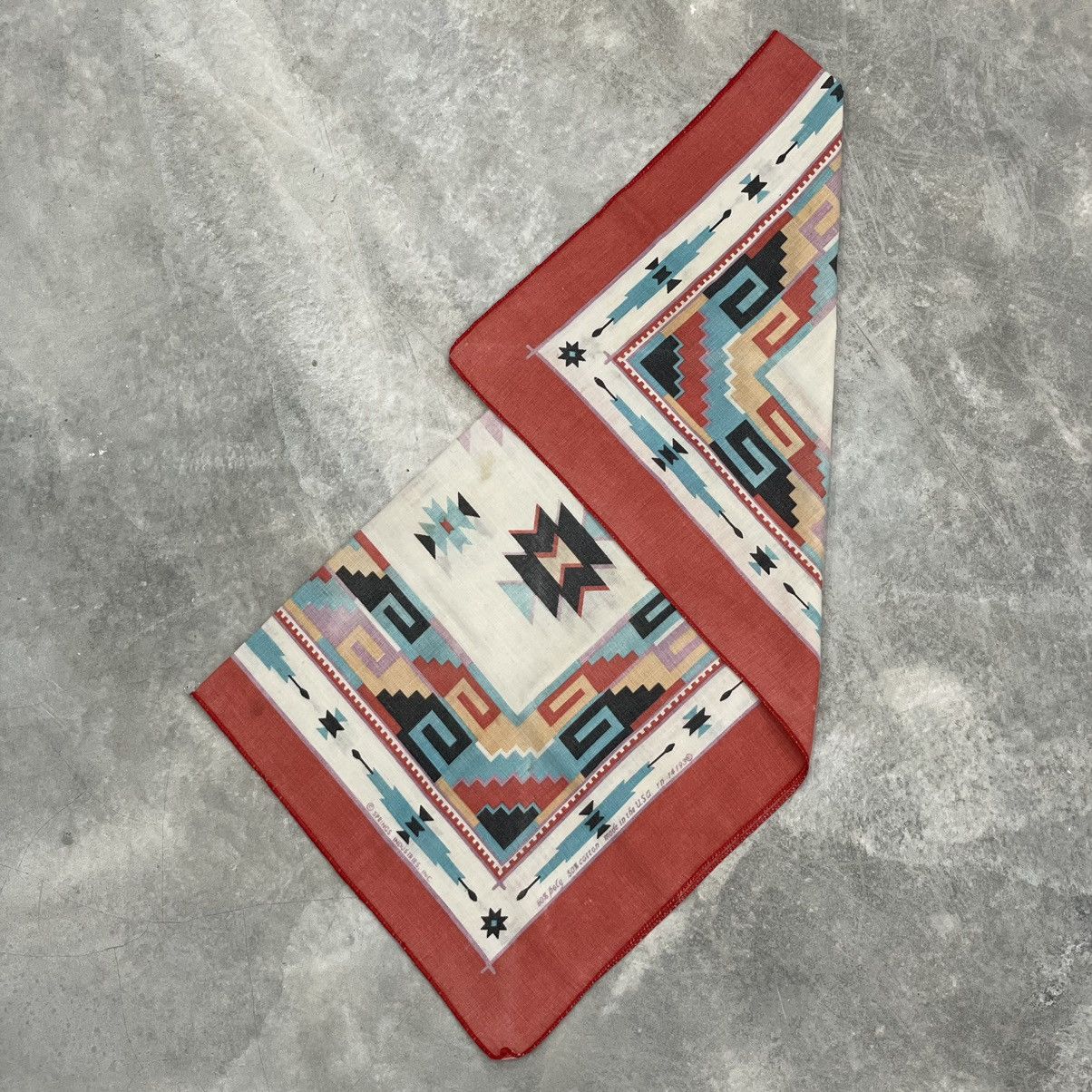 Native × Rare × Vintage Made In USA Chimayo Handkerchief Bandana Scarf ...