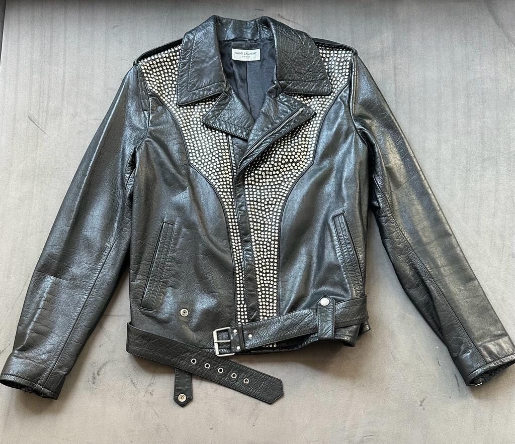 Saint Laurent Paris Saint Laurent Hedi Slimane Studded Leather Jacket ...
