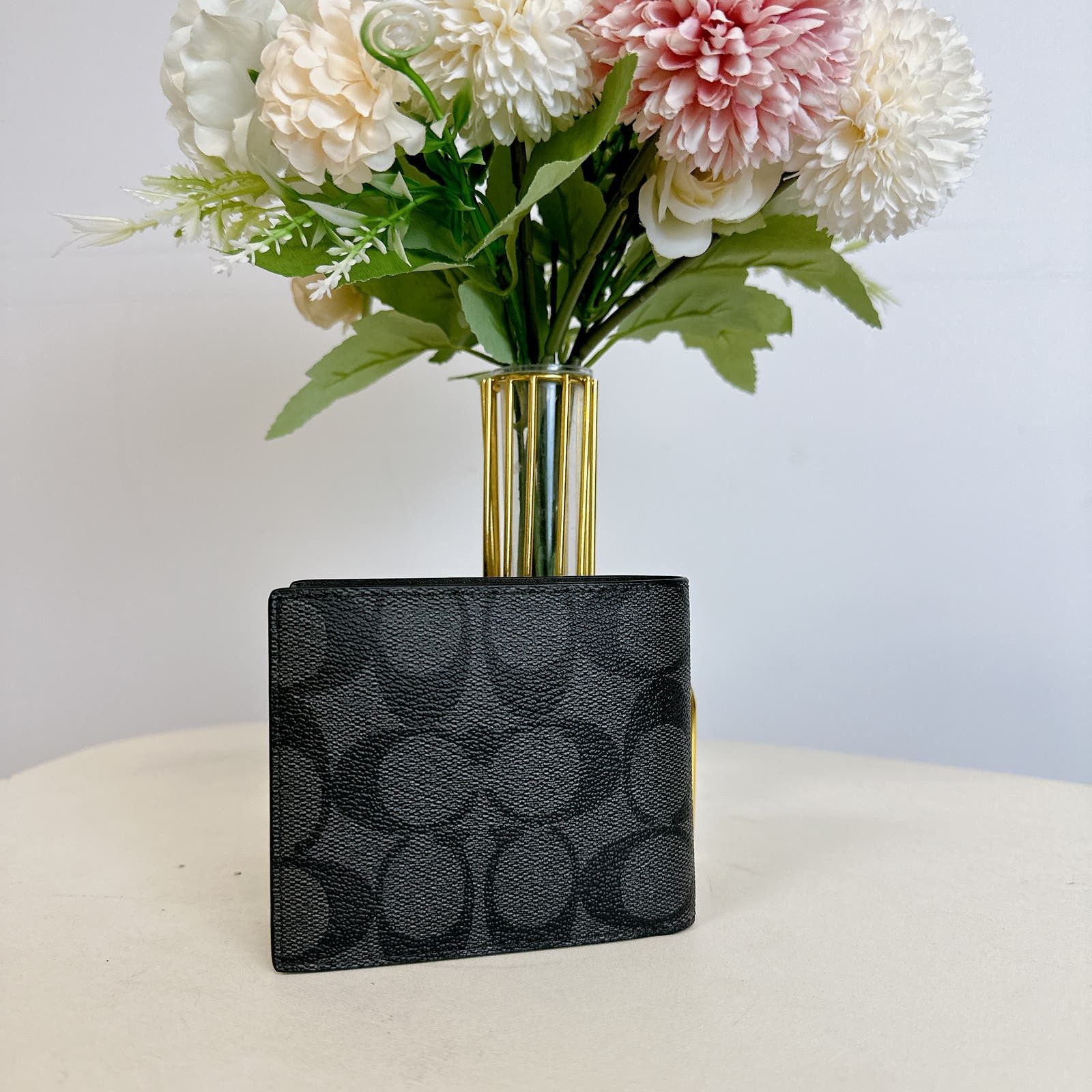 Coach Coach 66551 Id Billfold Wallet In Signature Canvas IN Black | Grailed