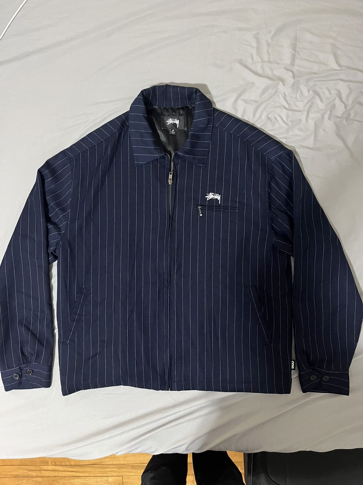 CDG CDG CDG × Stussy Stussy x CDG Pin Striped Bing Jacket | Grailed