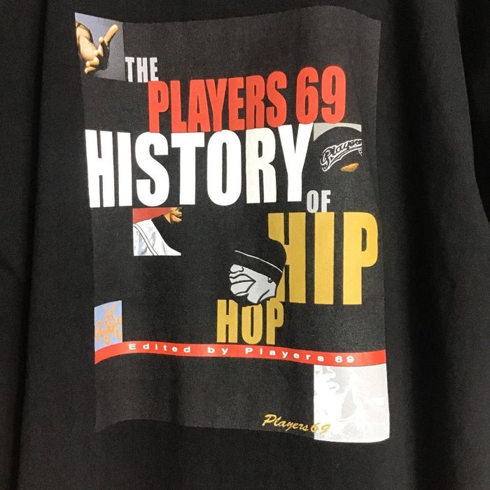 Streetwear Vintage Players 69 History Of Hip Hop 80s XL Black T Shirt ...