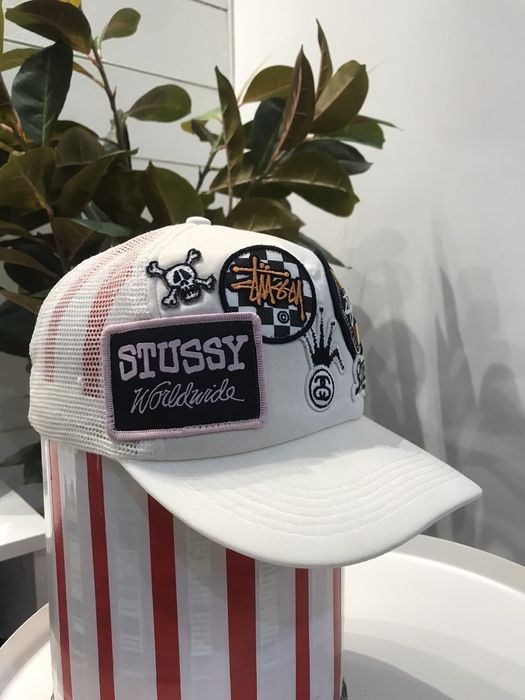 Vintage OG Vintage Stussy Crown Logo Patches All Logo Trucker Hat | Grailed