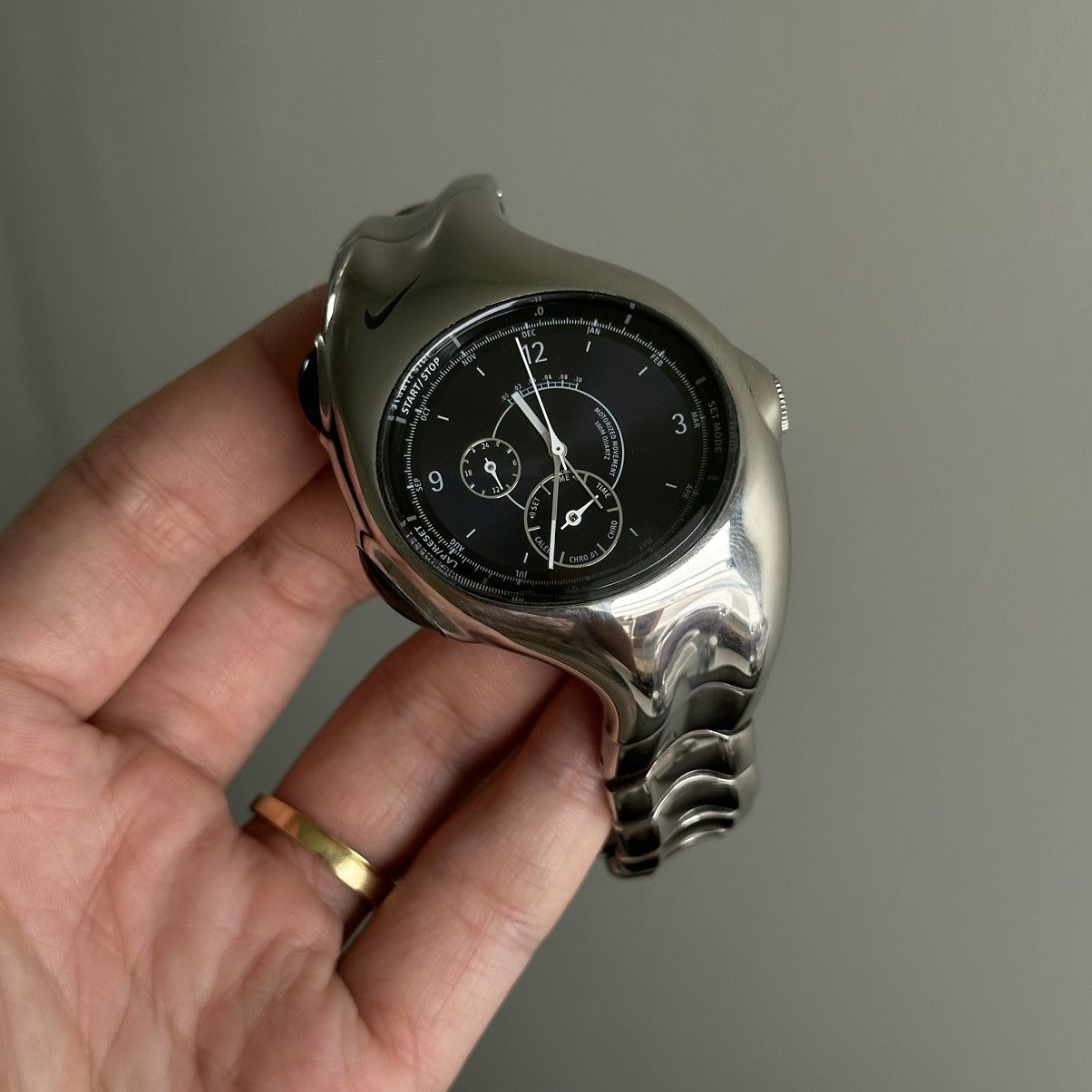 Nike 2001 Nike Triax Armored Chrono WR0068 Stainless Steel | Grailed
