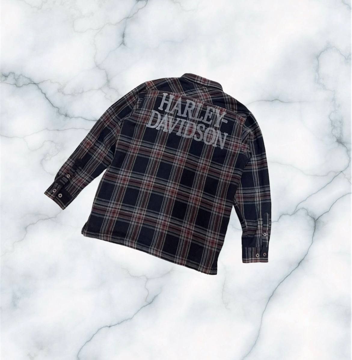 Flannel × Harley Davidson × Vintage Quilted Flannel Vintage Harley ...