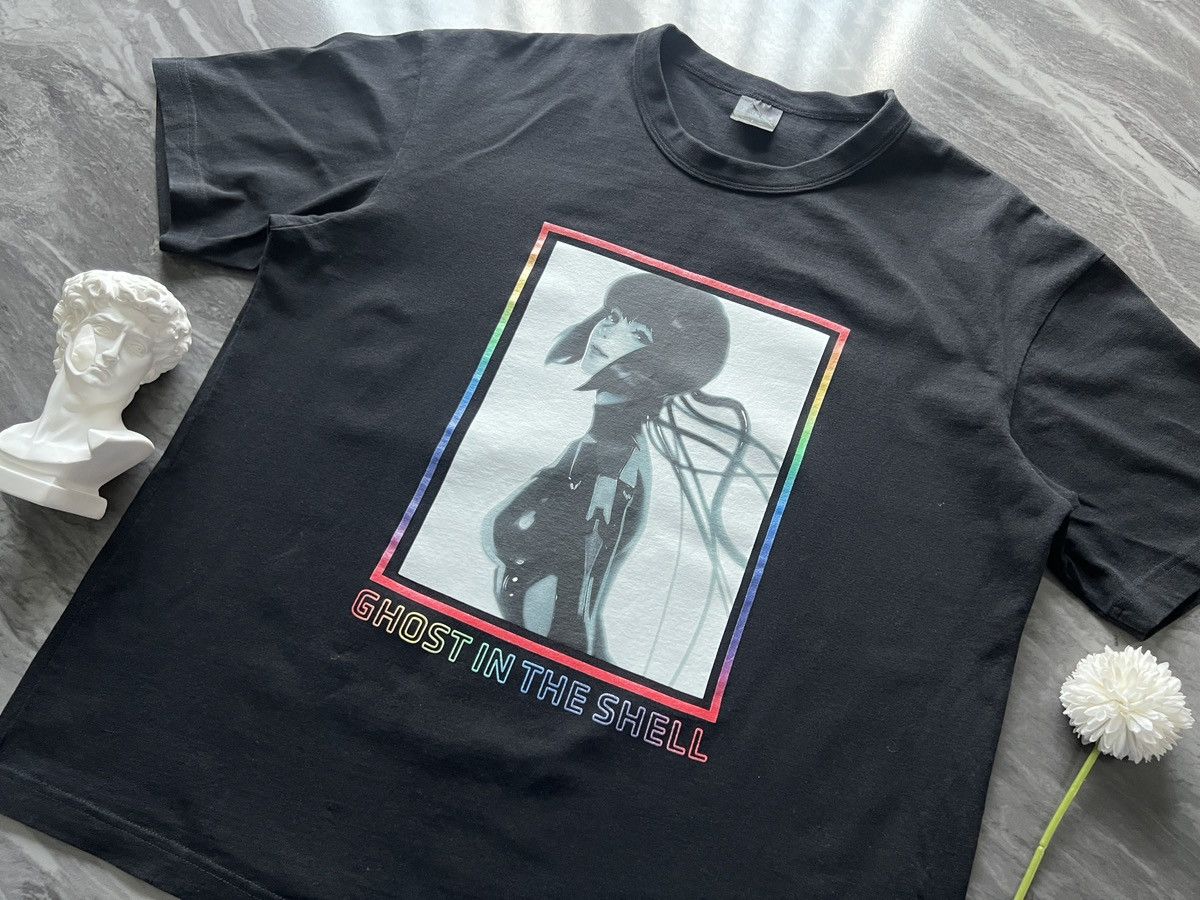 Anime × Cartoon Network × GU Ghost In The Shell : Gu Collab Black Tees ...