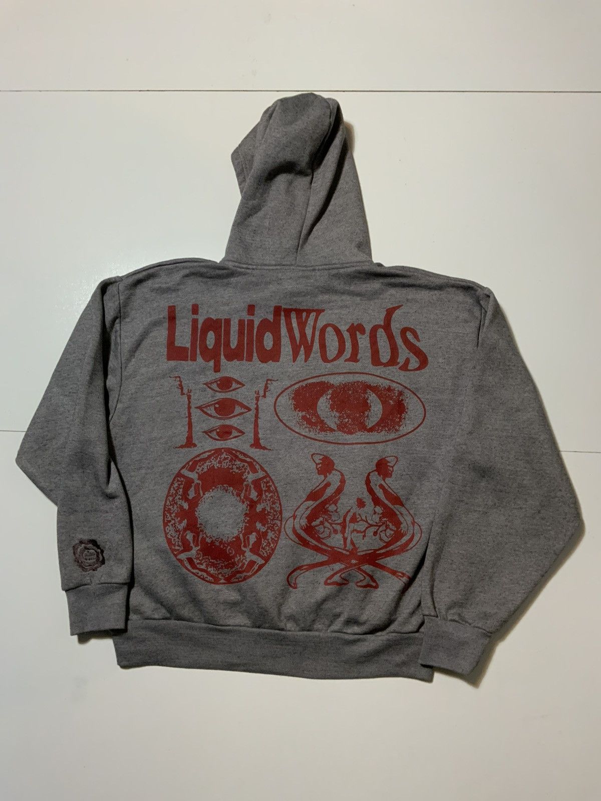 Other Mind Liquid “Liquid Words” Graphic Print Pullover Hoodie | Grailed