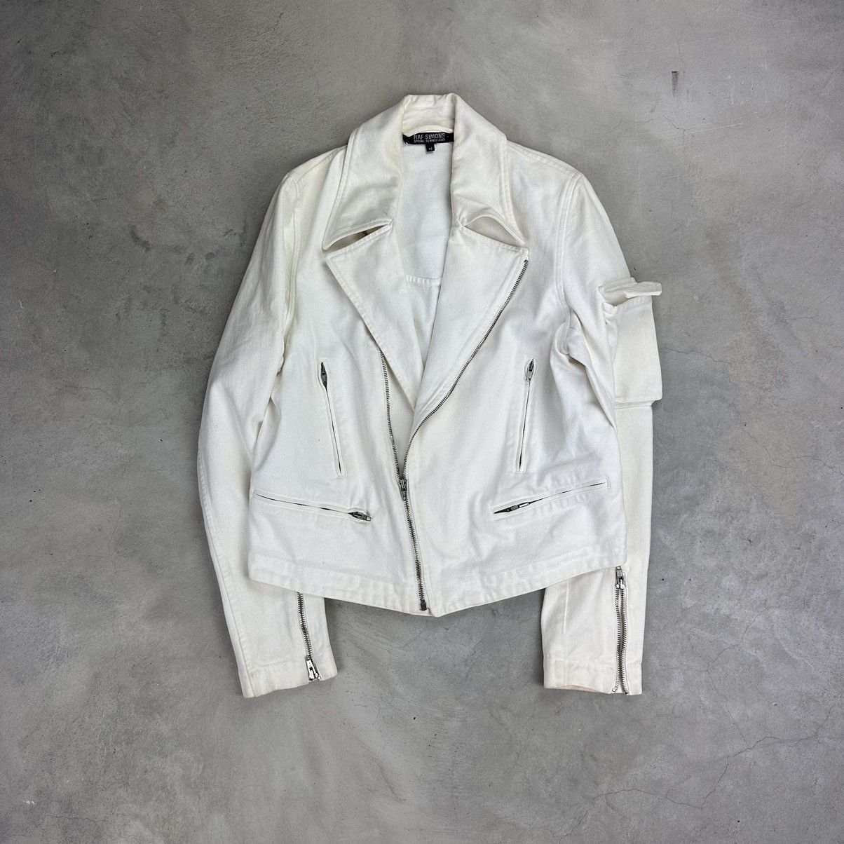 Raf Simons Raf Simons AW05 Denim Cargo Biker Jacket | Grailed