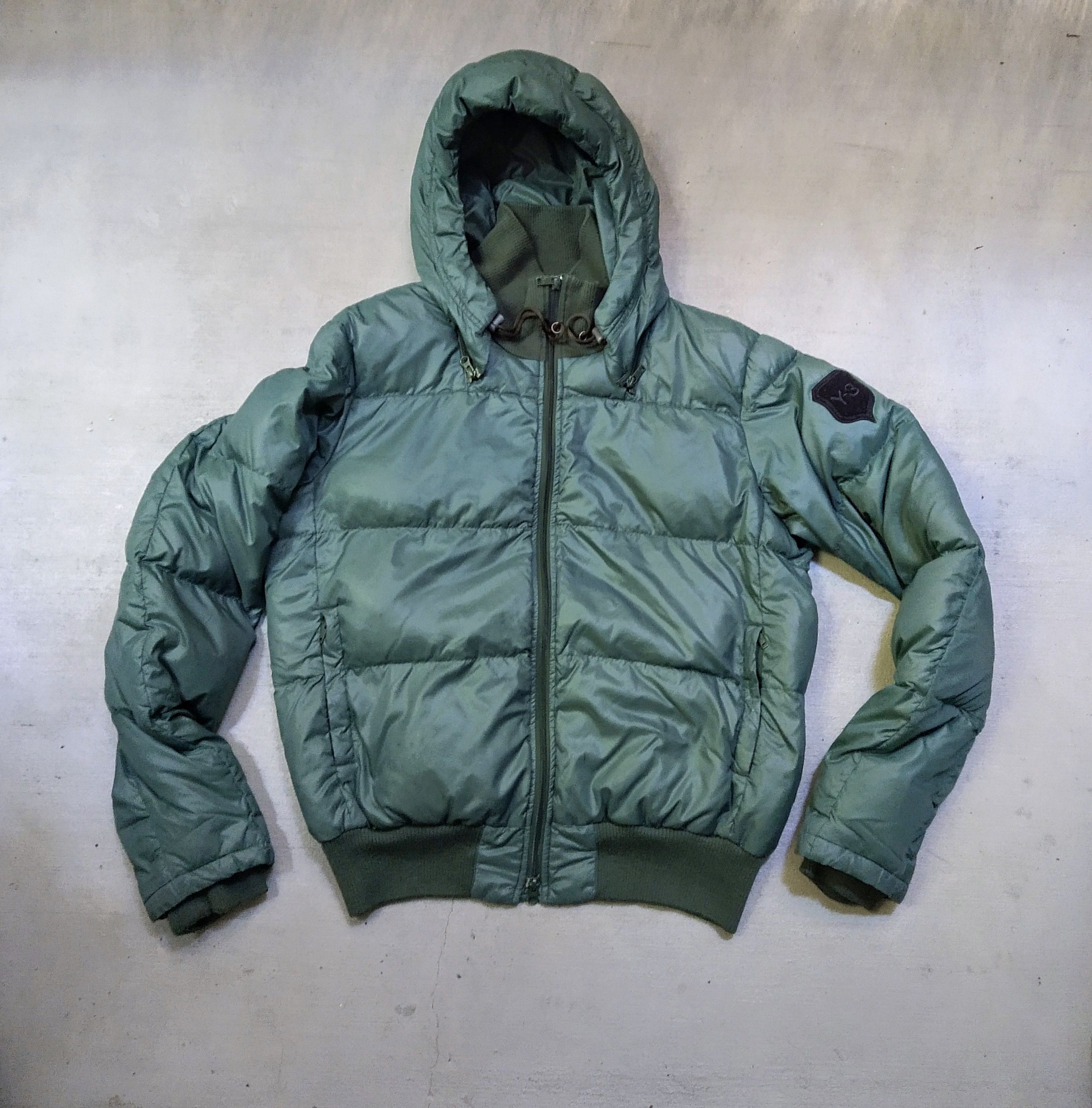 Adidas Y-3 Puffer Jacket Green Size Medium Zip Up Techwear Gorpcore ...