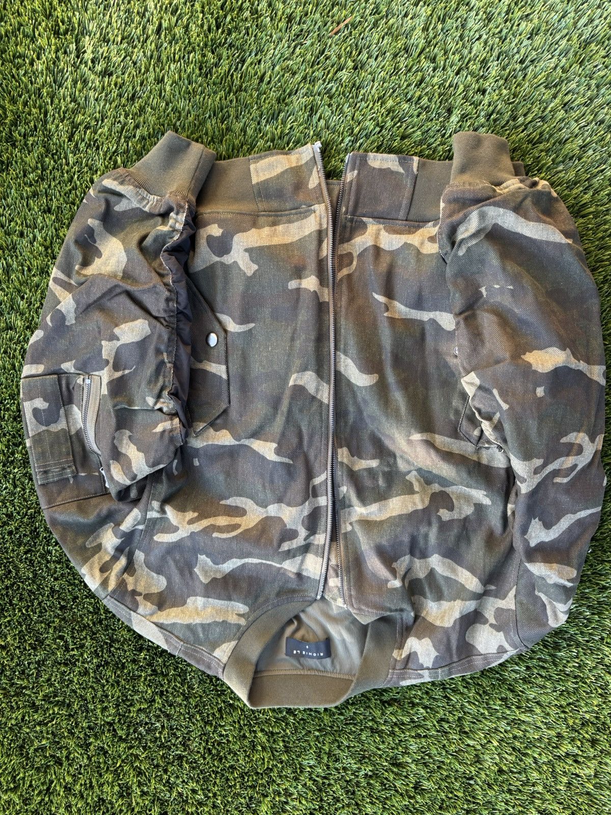 Richie Le Collection Bomber Flight Jacket Vintage Camo | Grailed