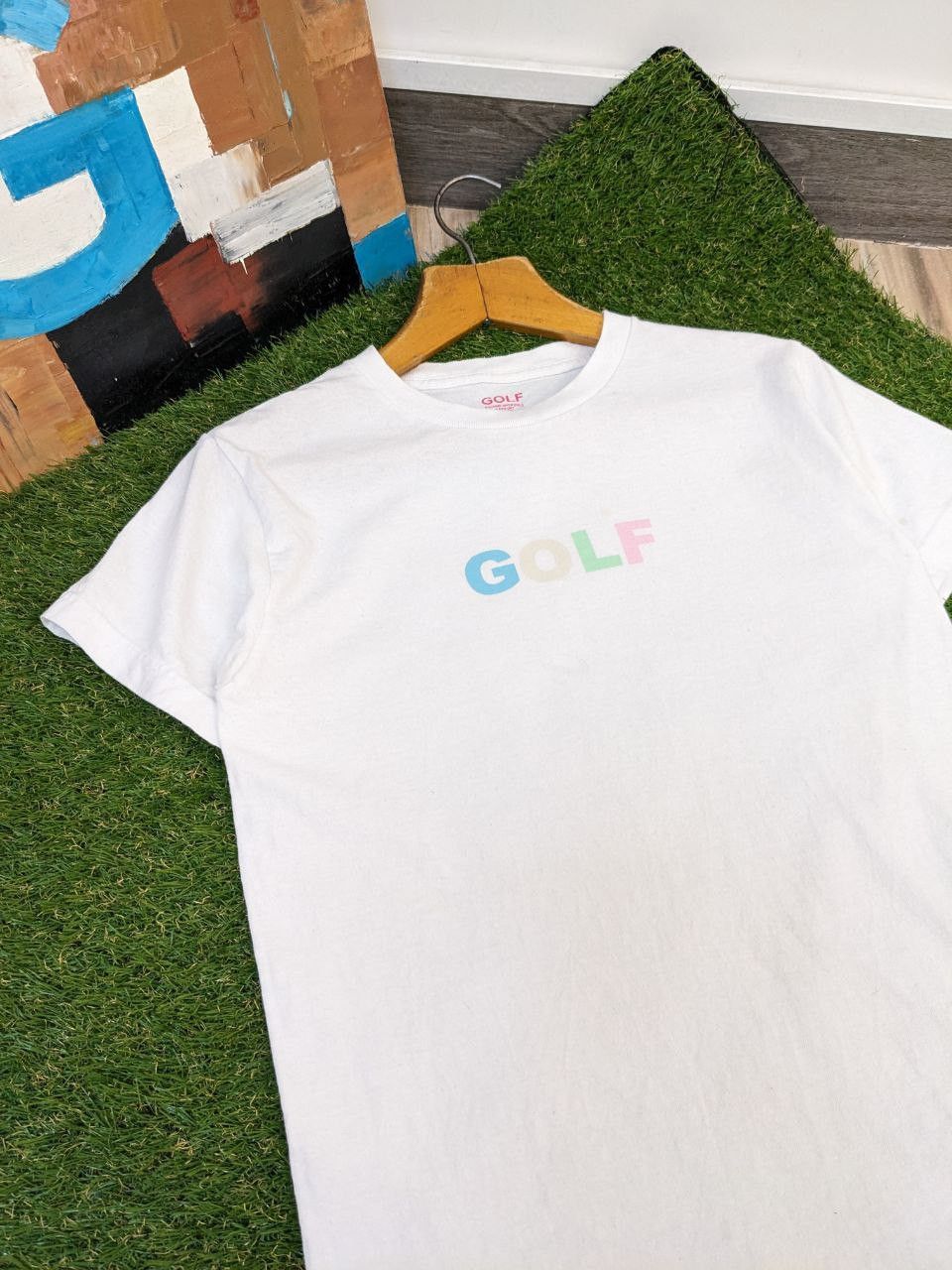 Vintage Golf Logo T Shirt Multicolor Rare White T Shirt | Grailed