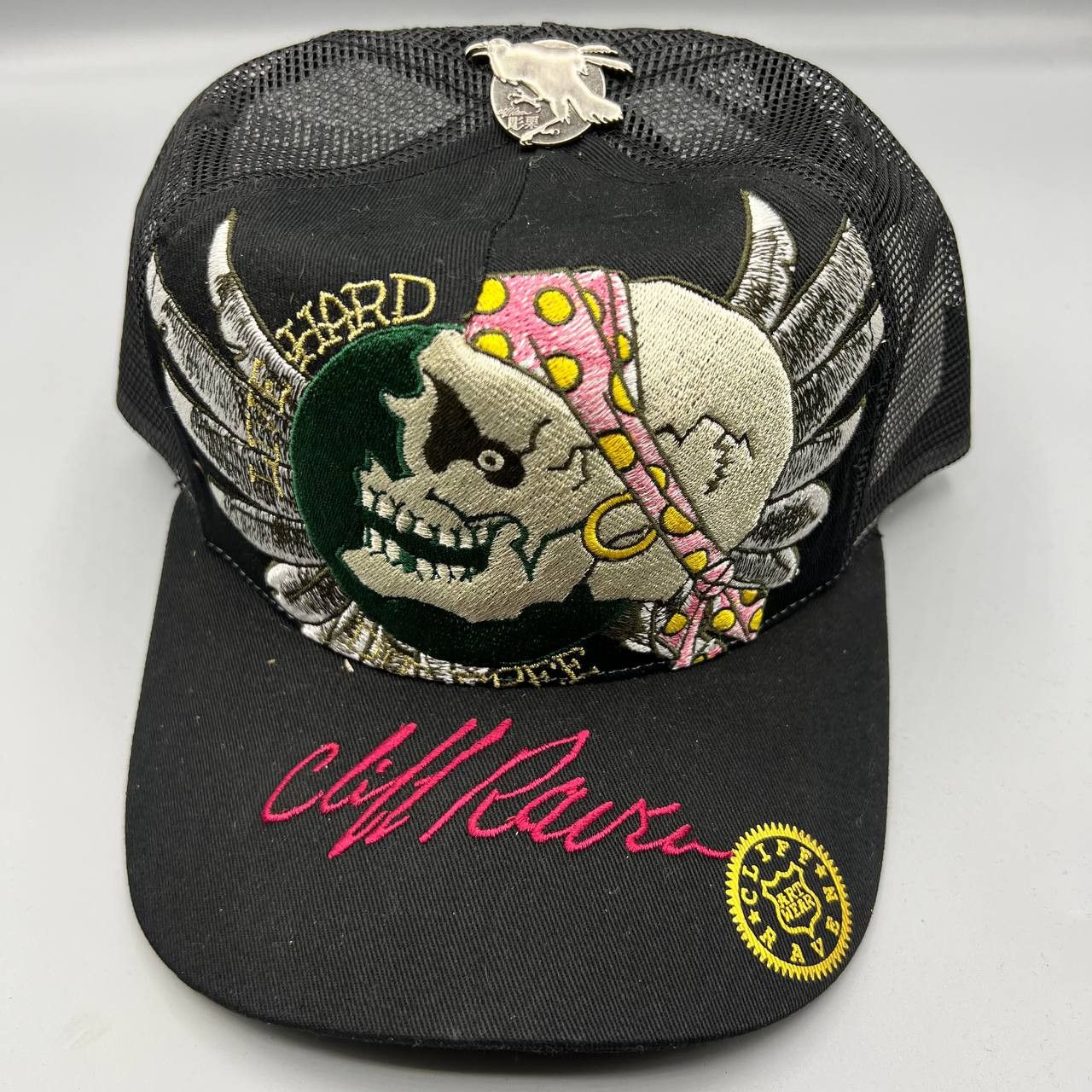 Ed Hardy Vintage Cliff Raven Hat Japanese tattoo Snap back Trucker ...
