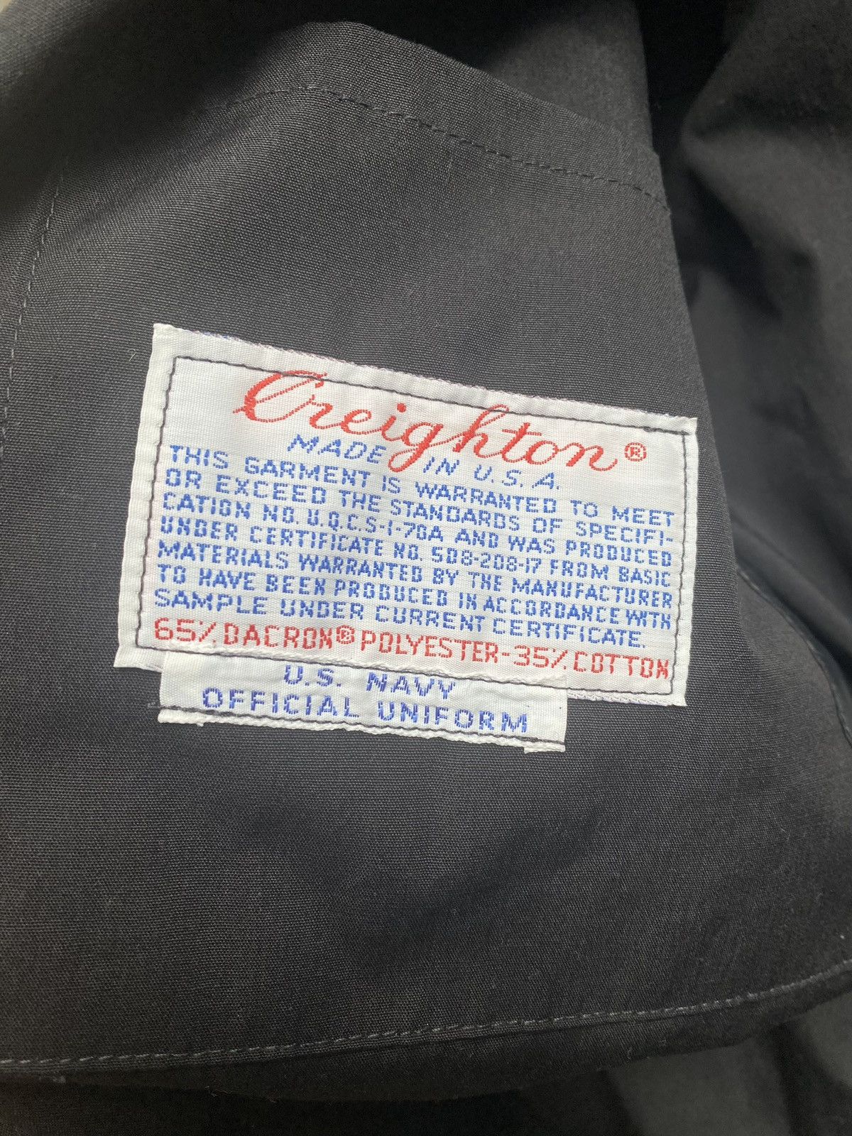 Creighton × Made In Usa × Vintage 1970s Vintage Creighton U.S. Navy ...