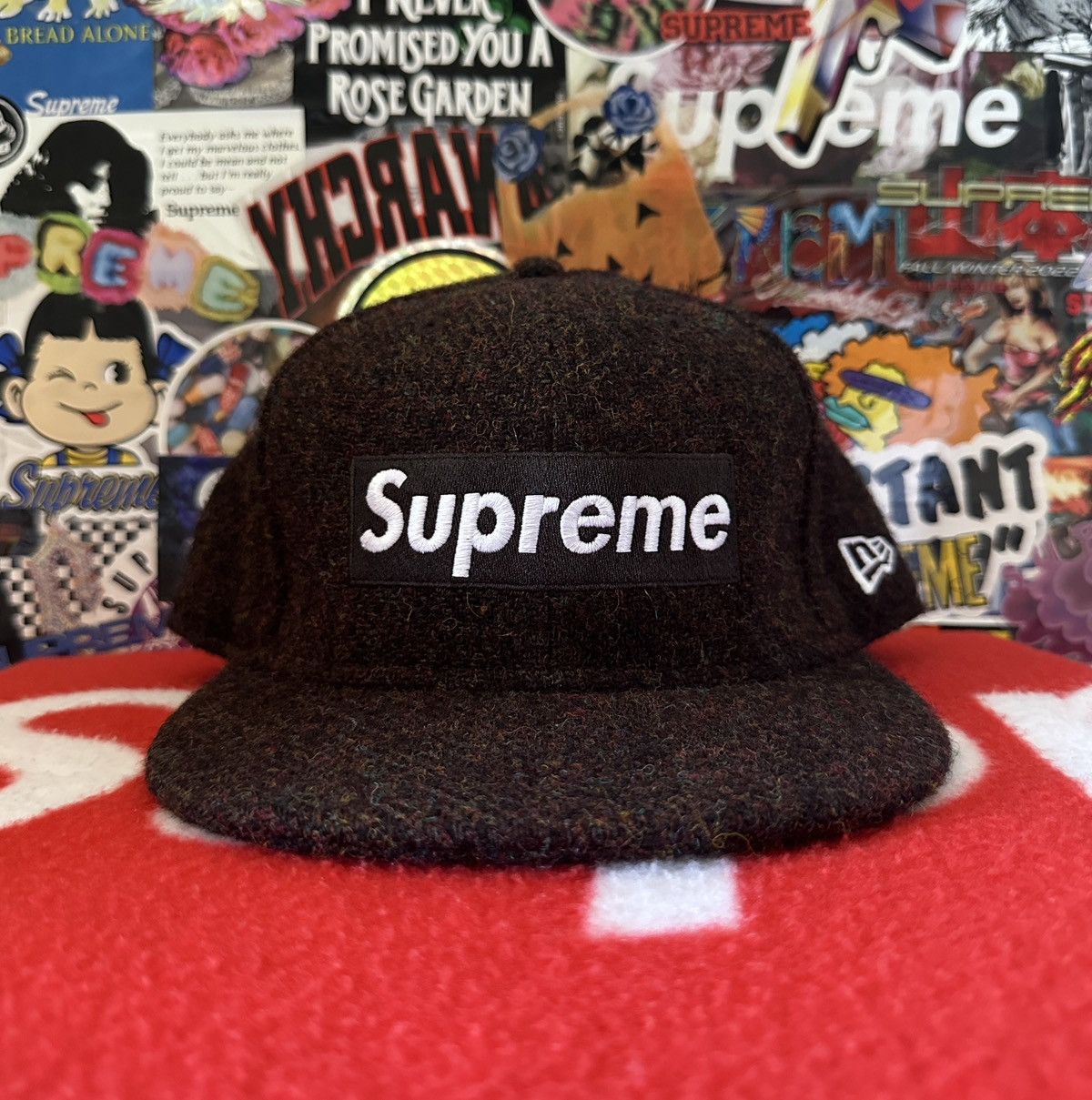 Supreme FW09 Supreme New Era Harris Tweed Box Logo Fitted Hat 7 5/8 ...