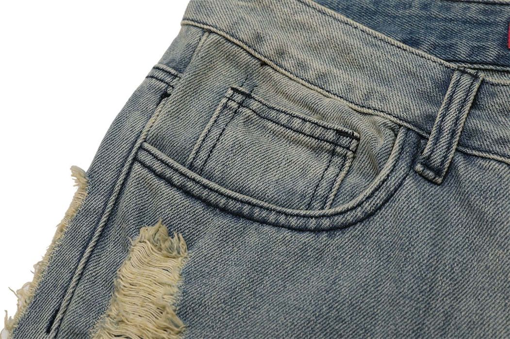 Vintage ripped washed faded flared damaged jeans | Grailed