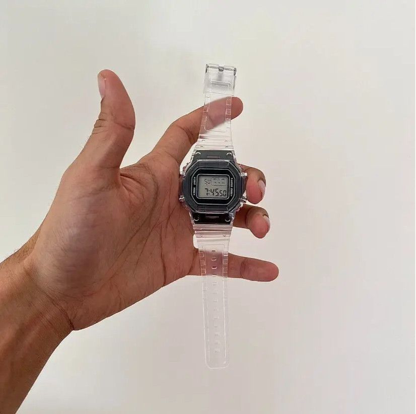 Casio × Jewelry × Streetwear black transparent digital watch | Grailed