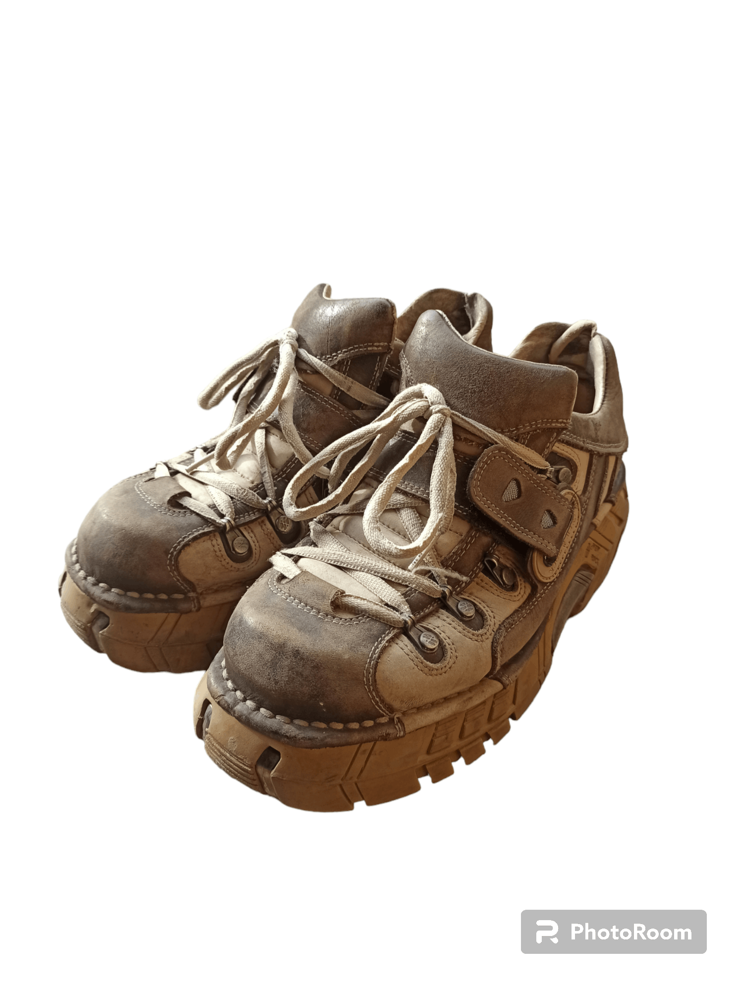 Avant Garde × New Rock × Vintage New rock low platform shoes boots ...