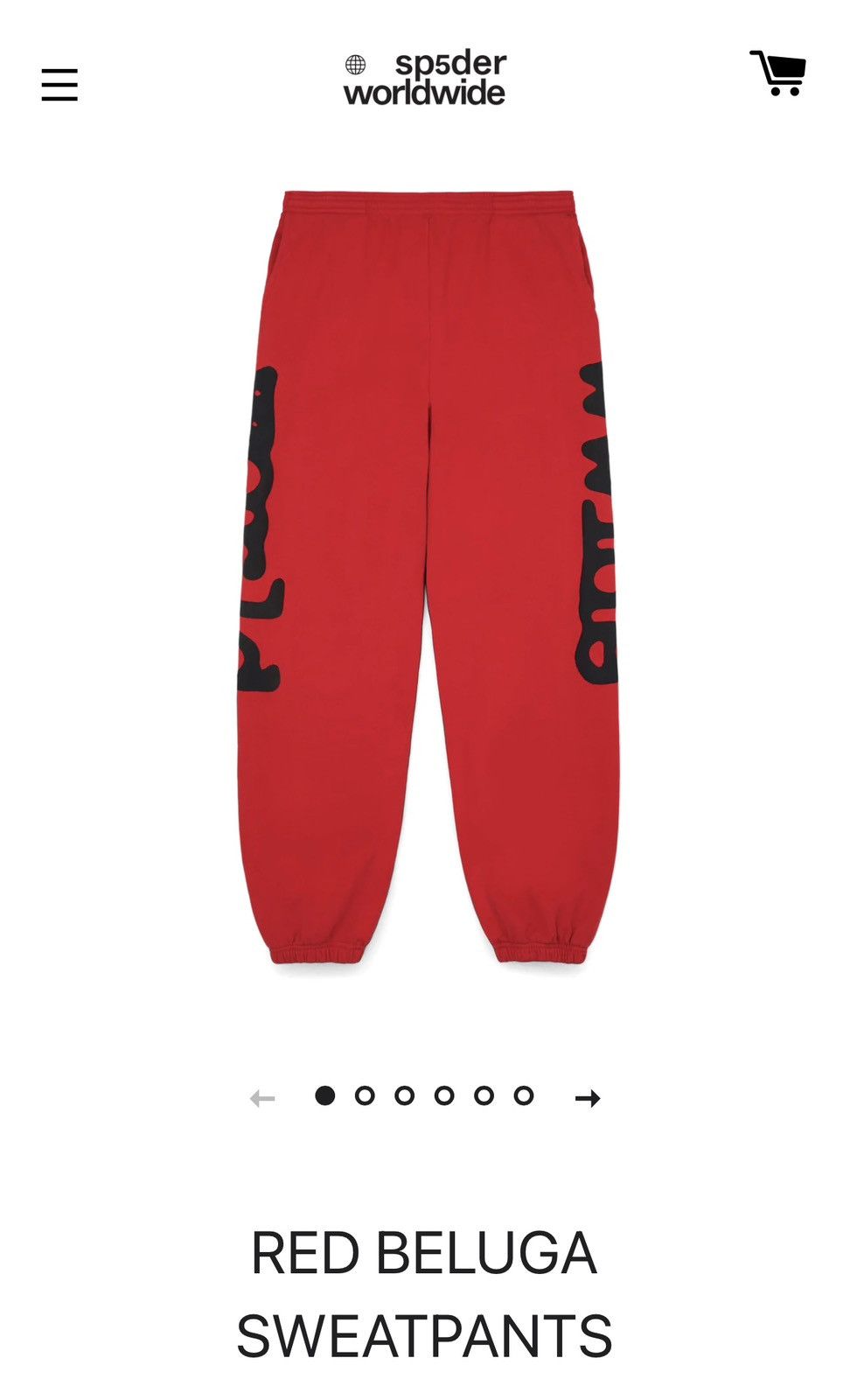 Spider Worldwide Sp5der RED BELUGA SWEATPANTS | Grailed