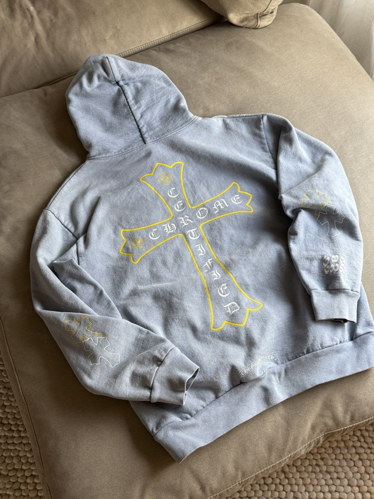 Chrome Hearts × Drake × Vintage Chrome Heart CLB Drake Hoodie Baby Blue ...