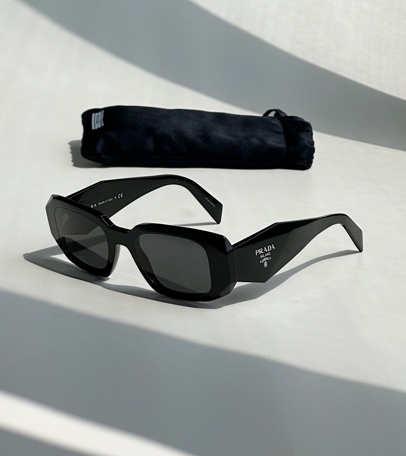 Prada × Raf Simons × Vintage PRADA 2023 Runway Symbole Sunglasses SPR17W y2k grunge punk | Grailed