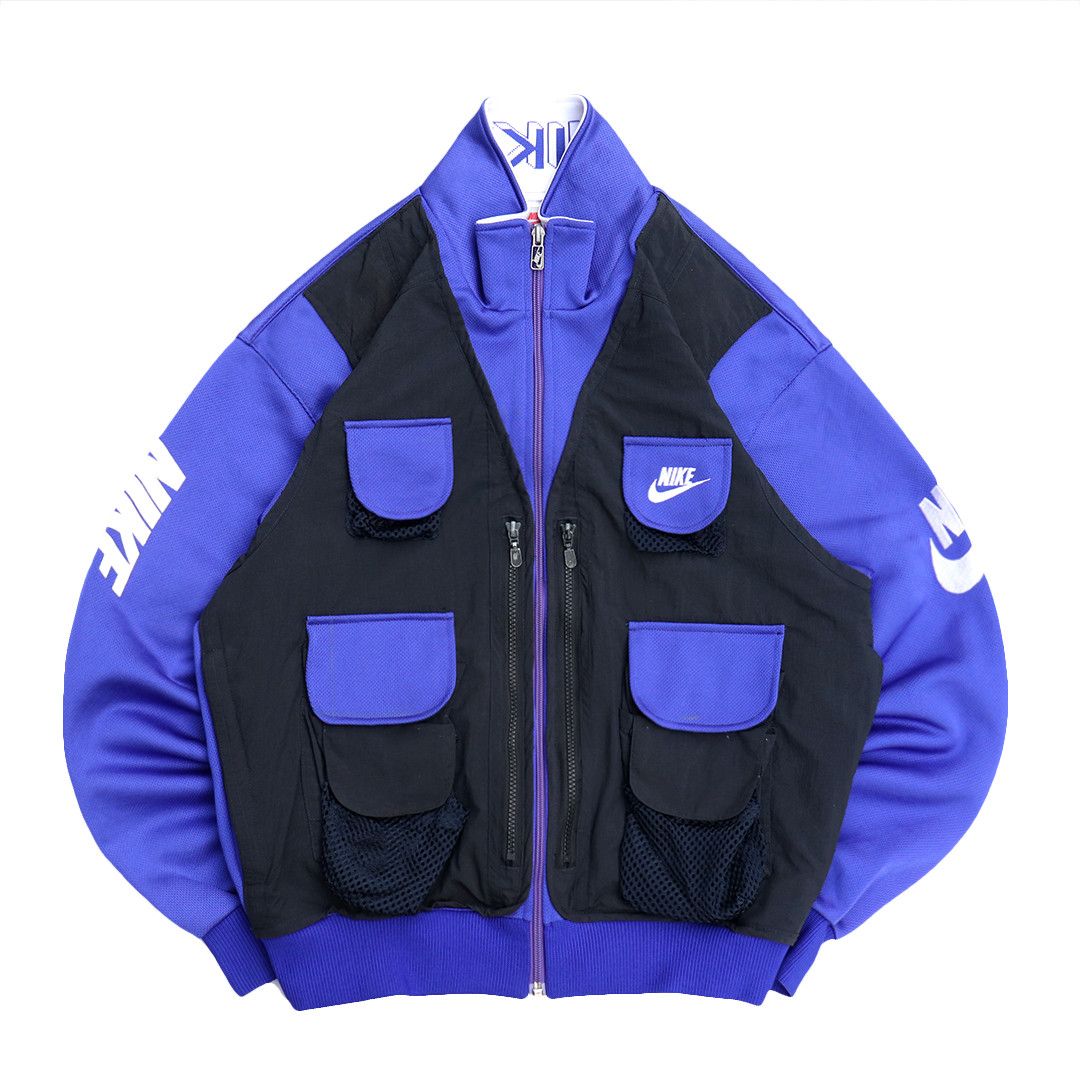 Nike Reworked Nike Zip-up Tactical Tracktop Purple/Black | Grailed