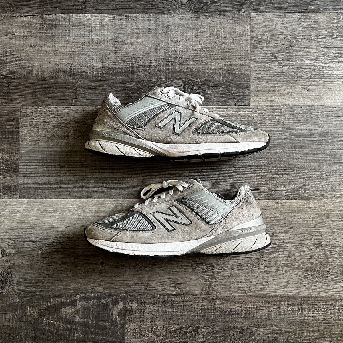 New Balance × Vintage NEW BALANCE • MiUSA 990 V5 "2019 Grey" (12.5M) 2E | Grailed