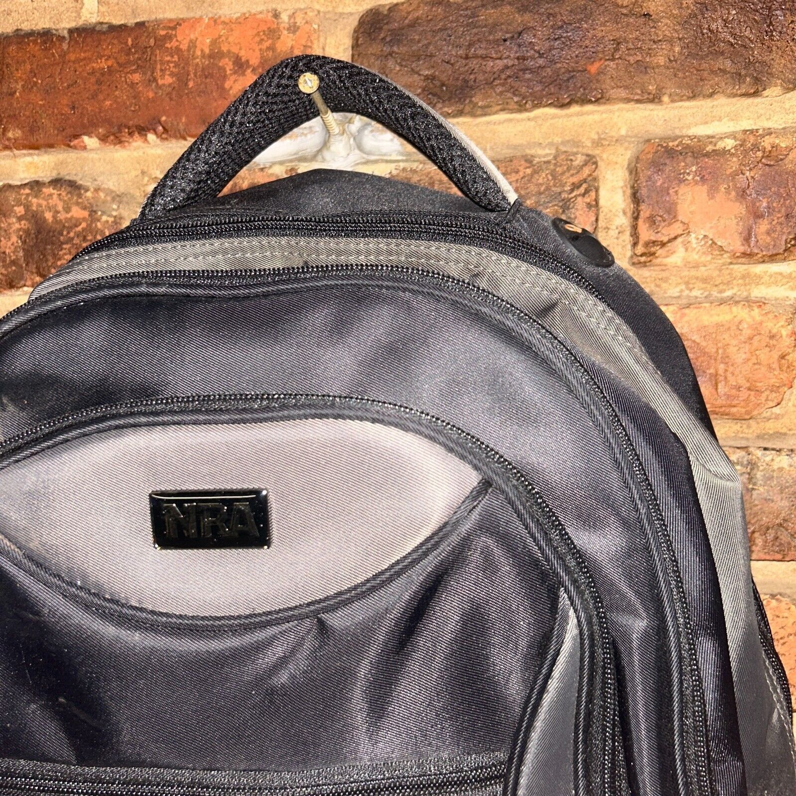 Other NRA Logo Backpack Tan And Black With 4 Compartments | Grailed