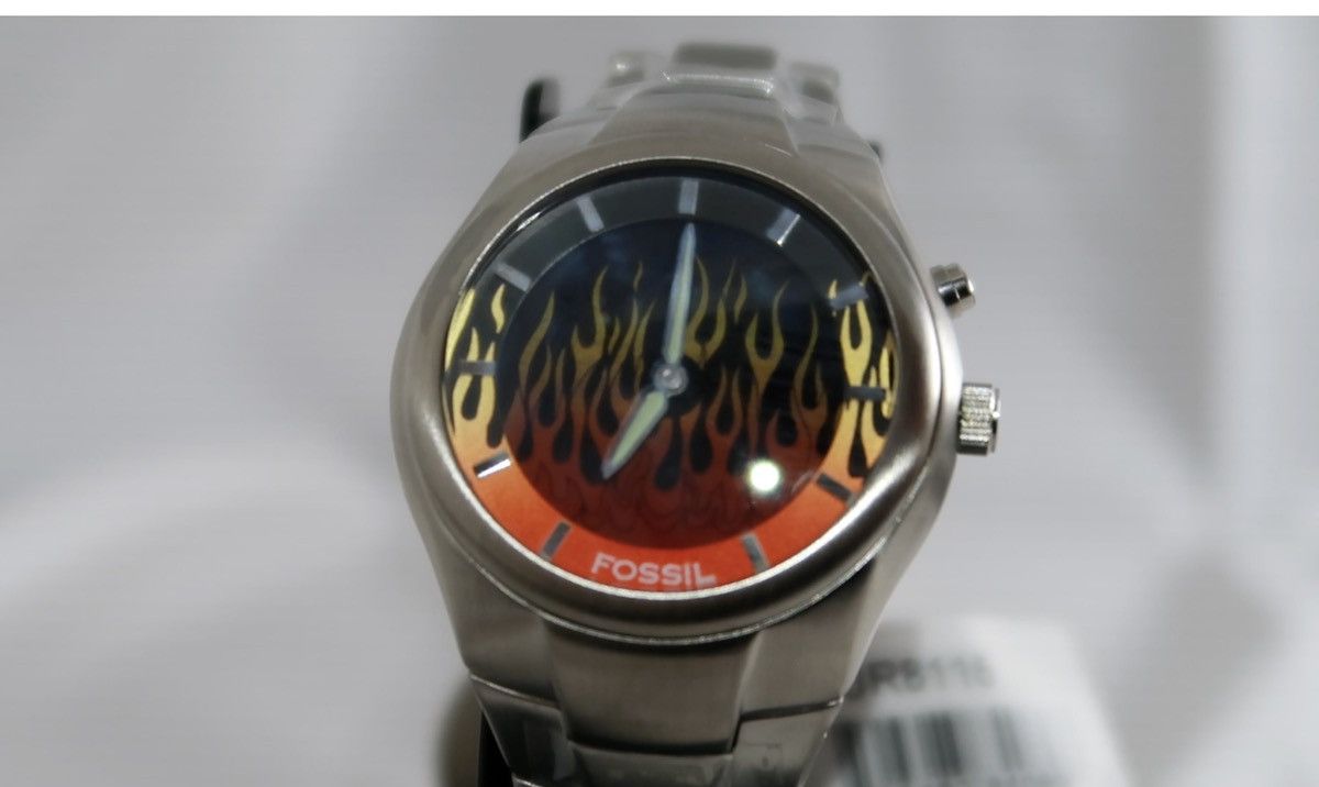 Fossil Fossil Big Tic Red Flame- Hot Wheels collaborator | Grailed