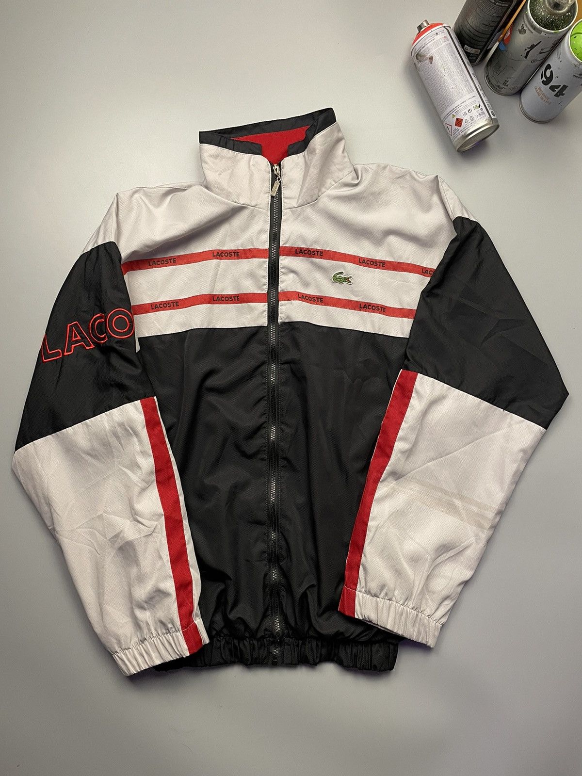 Lacoste × Vintage Lacoste Sport Vintage Olympics Track Jacket Y2K Drill ...