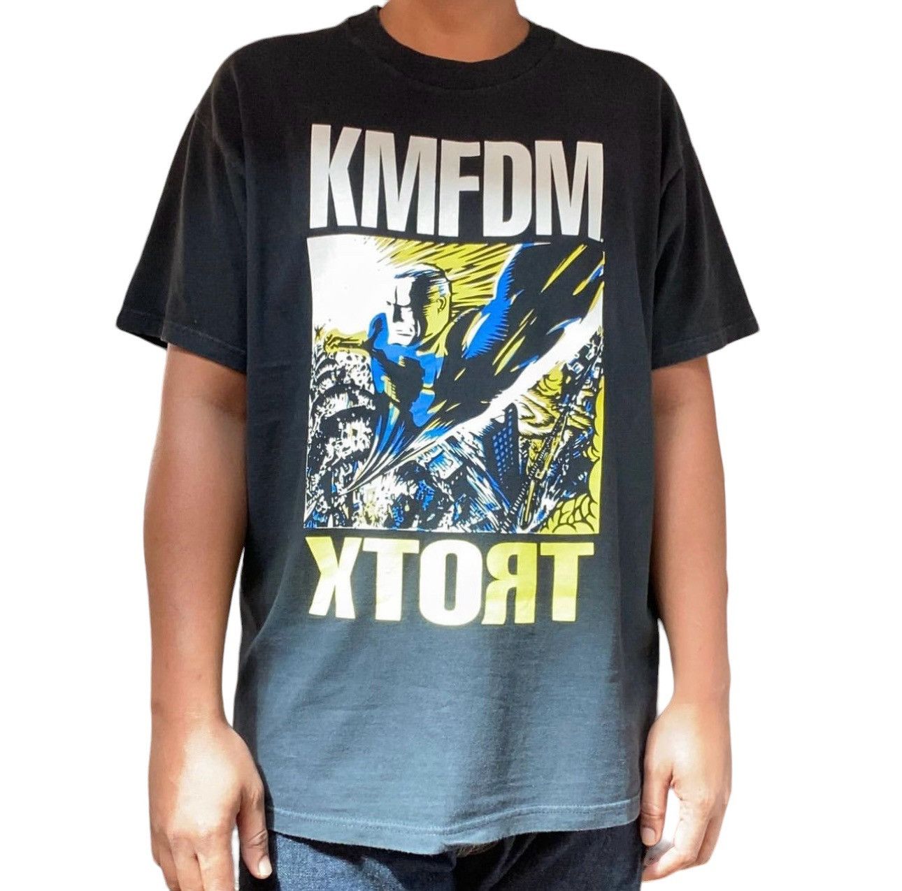 Band Tees × Rock T Shirt × Vintage Vintage 90s KMFDM - Xtort / Son of a Gun! | Grailed