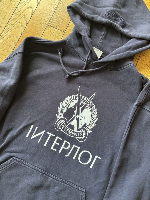 Designer *RARE* Vetements FW20 Interpol Hoodie Marine Blue by Demna ...