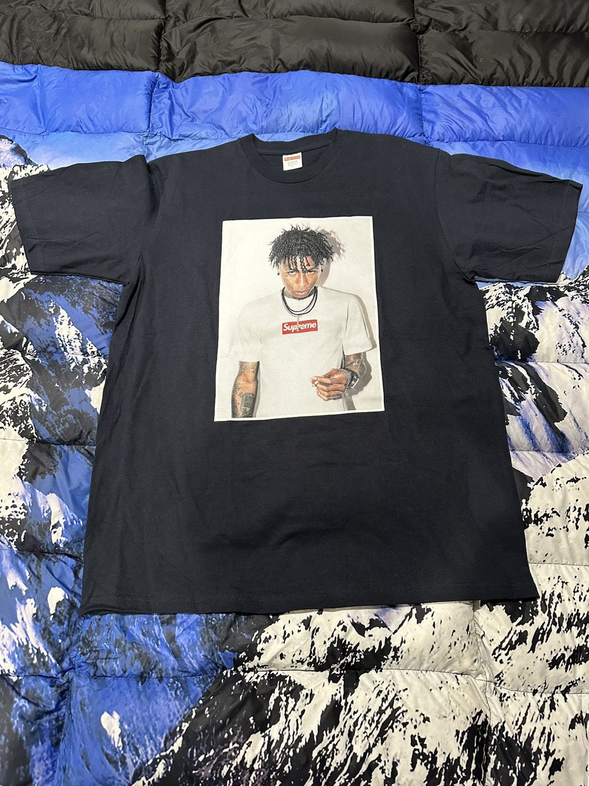 Supreme NBA youngboy X Supreme t shirt NAVY brand new | Grailed