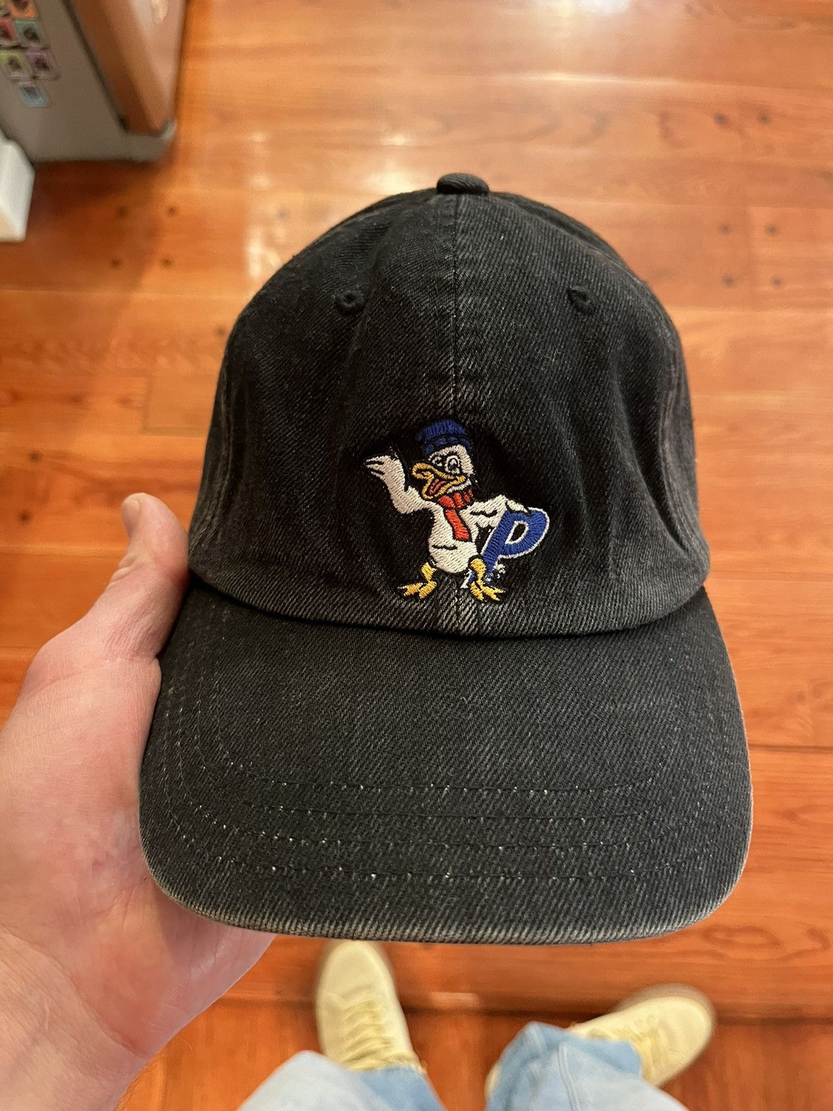 Palace 🦆 Palace Chilly Duck Out Denim 6 Panel Hat Black | Grailed