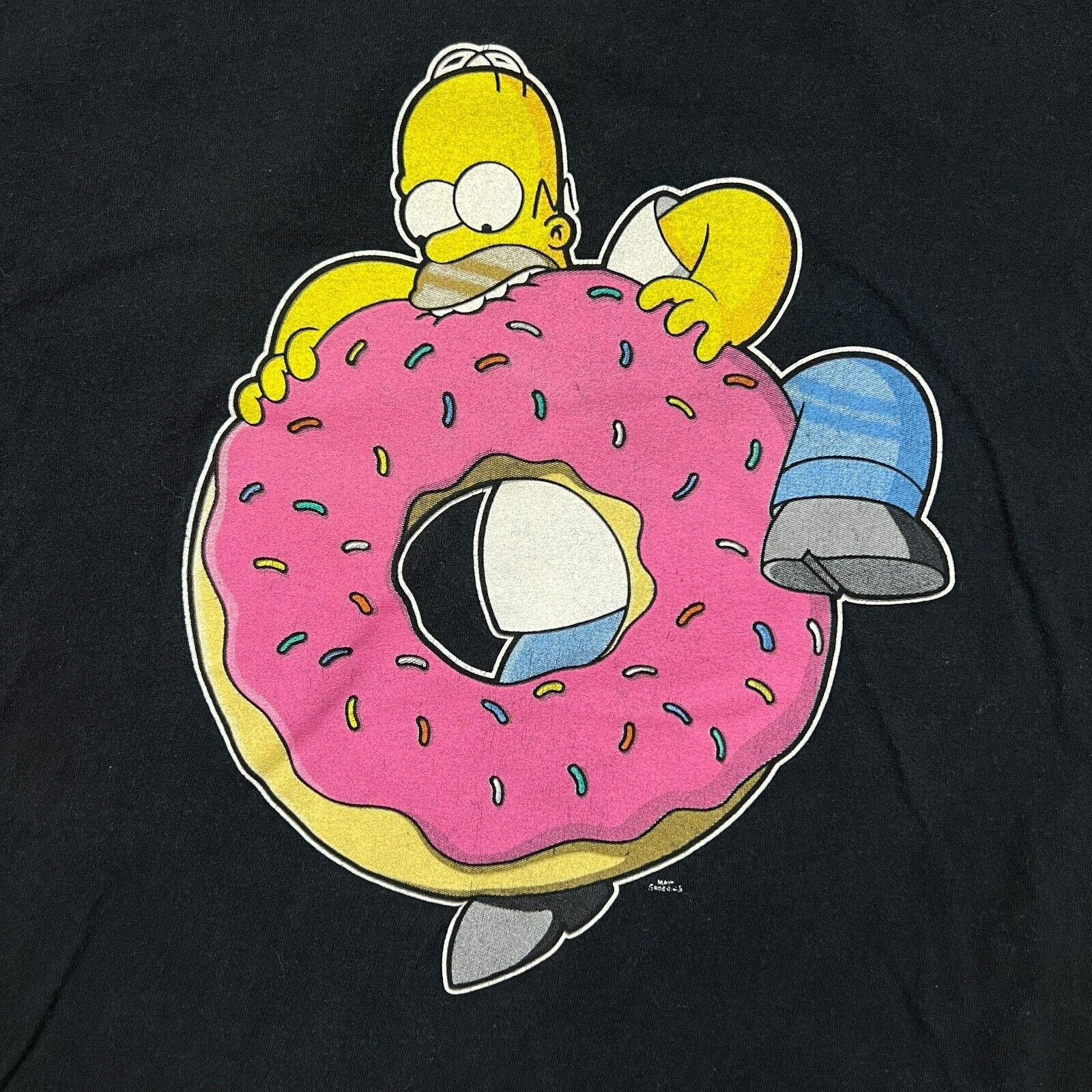 Vintage Vintage 2016 The Simpsons Homer Donut Cartoon Tee - Medium ...