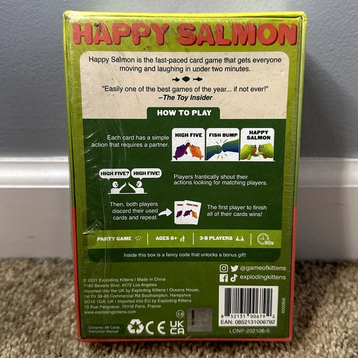 Other NWT Happy Salmon Game by Exploding Kittens Party Card Game | Grailed