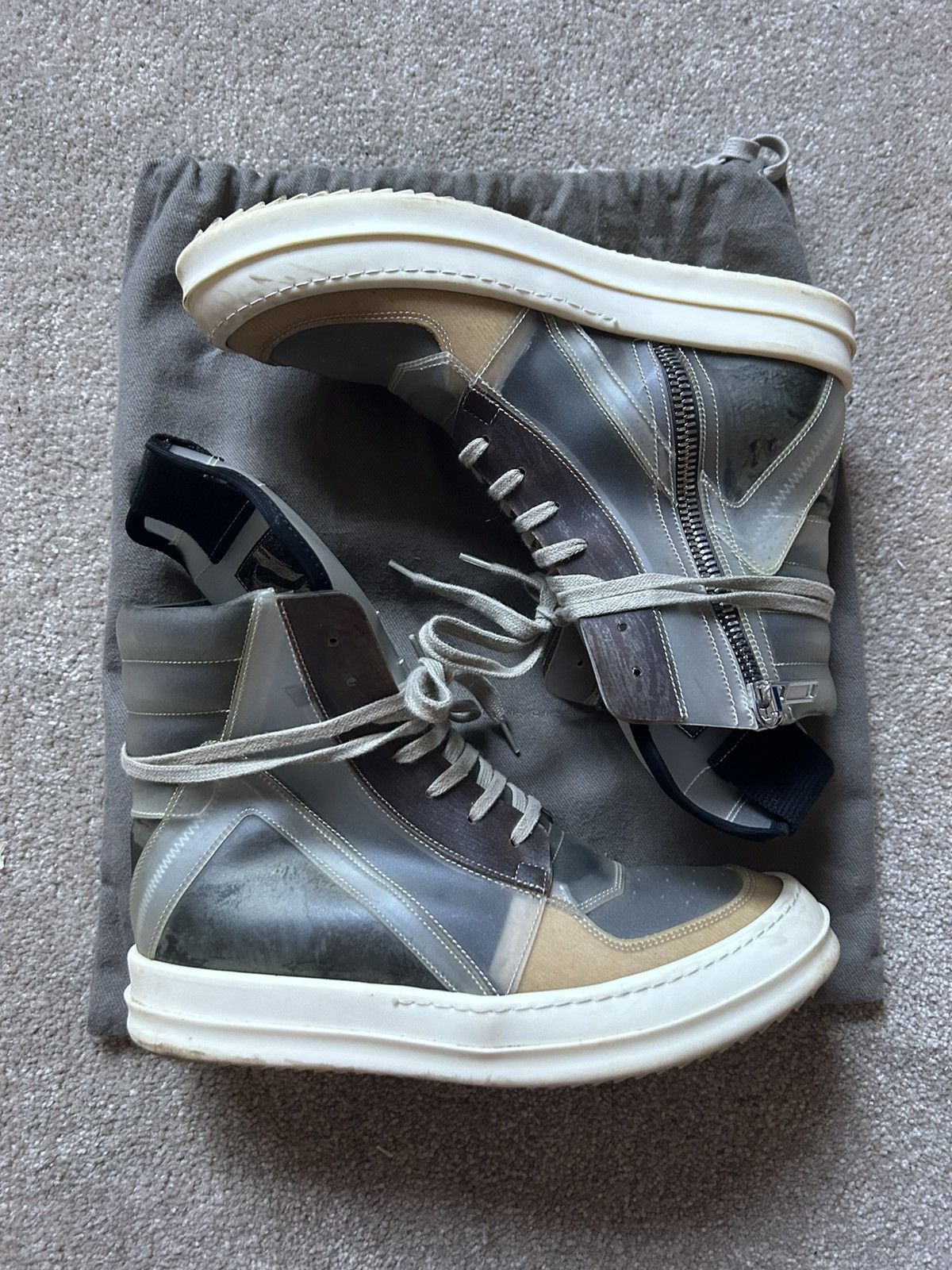Rick Owens Rick Owens Transparent Milk PVC Geobasket | Grailed