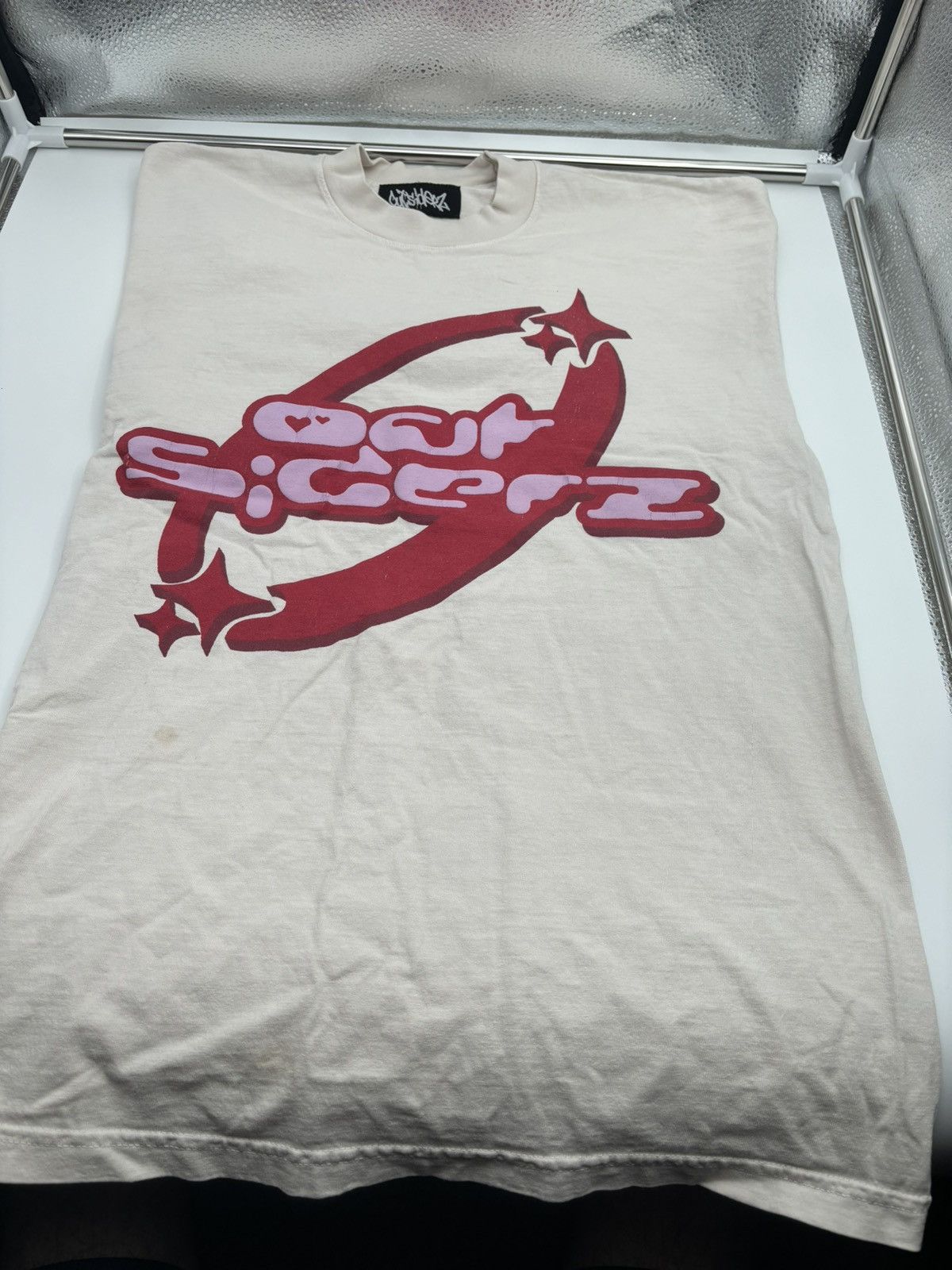 Streetwear × Vintage Outsiderz white puff print tee | Grailed