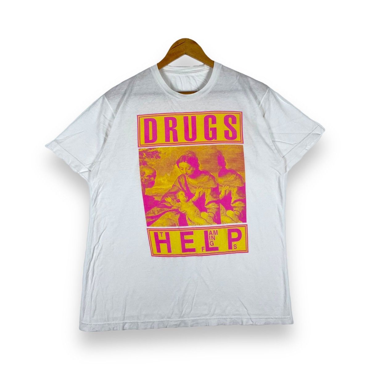 Vintage RARE🔥 VINTAGE THE FLAMING LIPS DRUGS HELP TEE | Grailed
