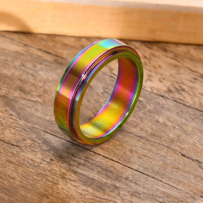 Brand New Unique Spinner Rainbow Ring | Grailed