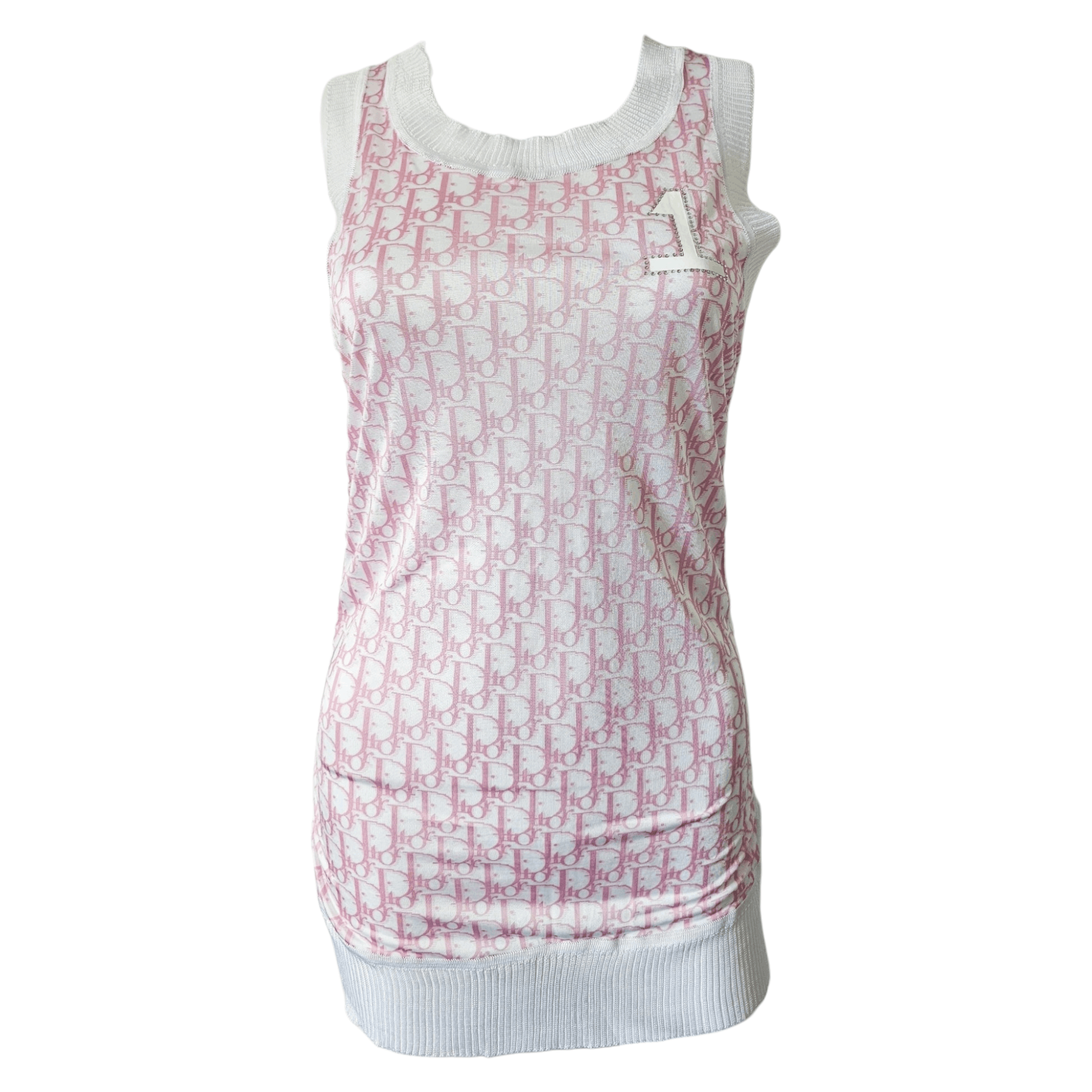 Dior × John Galliano Dior Ruched Pink Monogram Girly Mini Dress | Grailed