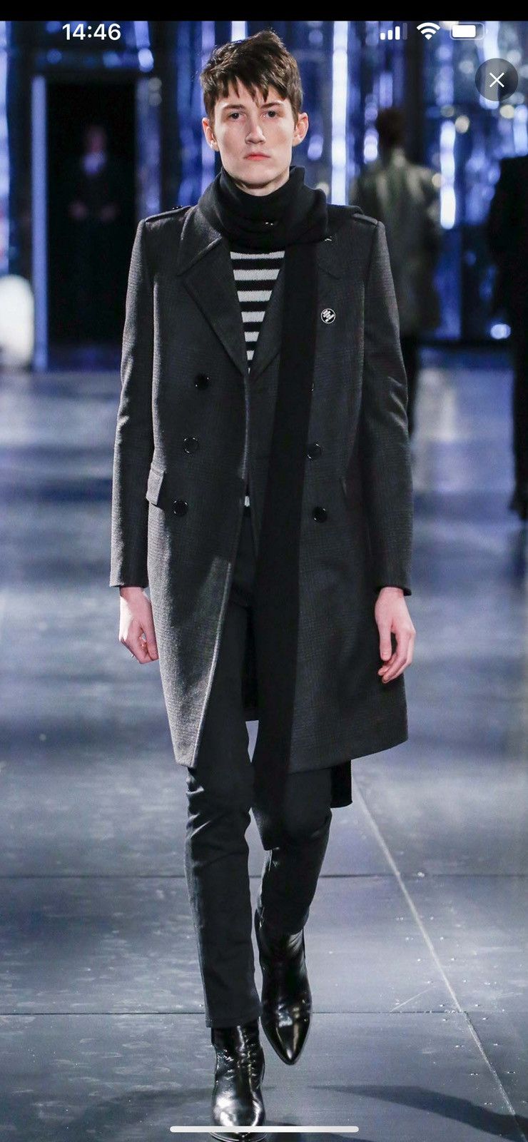 Saint Laurent Paris Slp Hedi very rare FW15 « French » runway coat ...