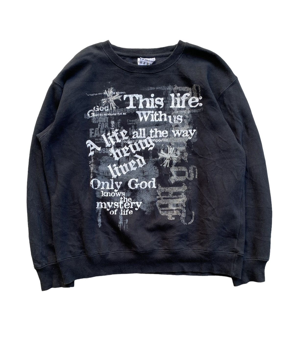 Japanese Brand × Vintage Bay Leaf Japan cross and Poem anarchy ...