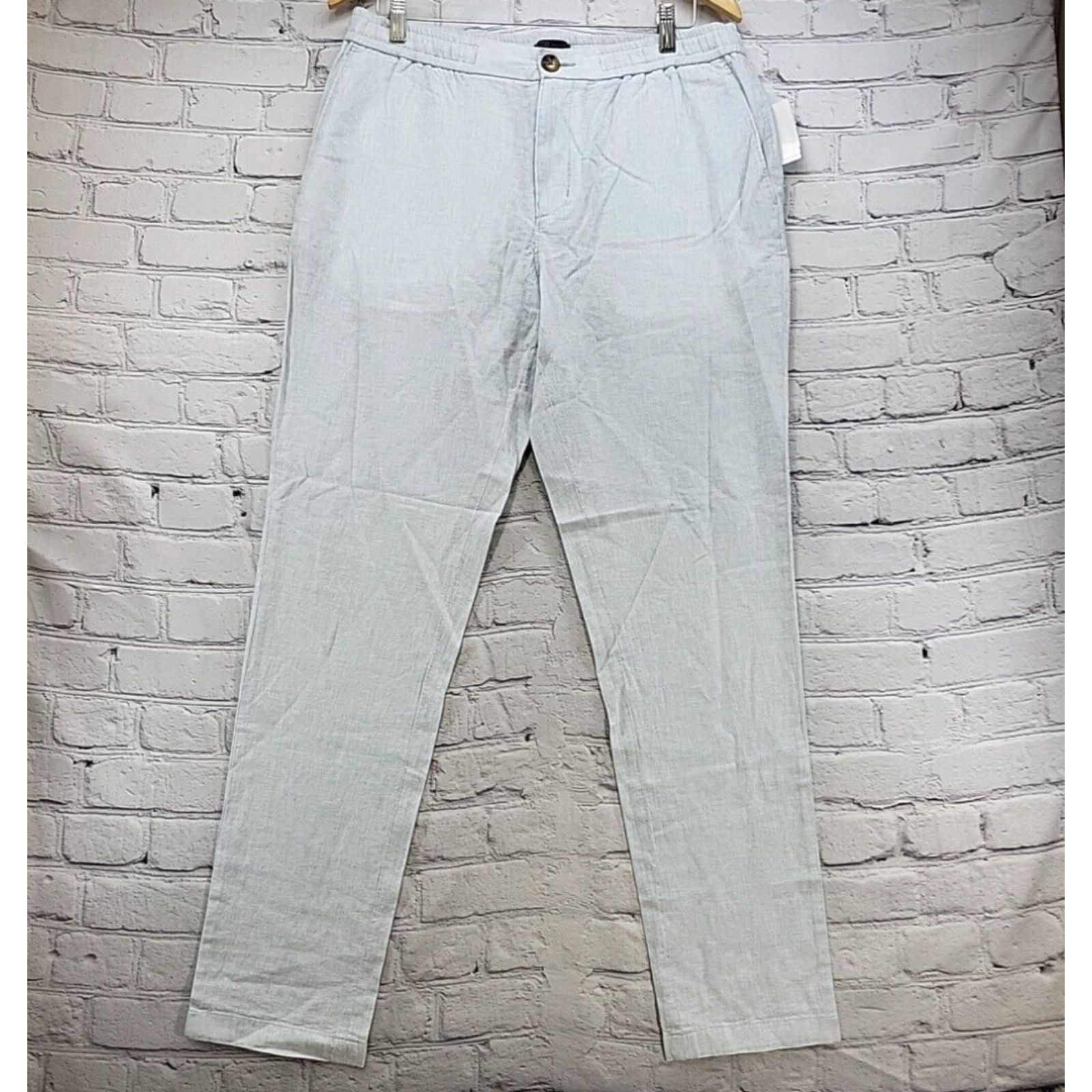 Blend 14th and Union Pants Mens sz 32-34 Slim Fit Linen Blend Pale Blue ...