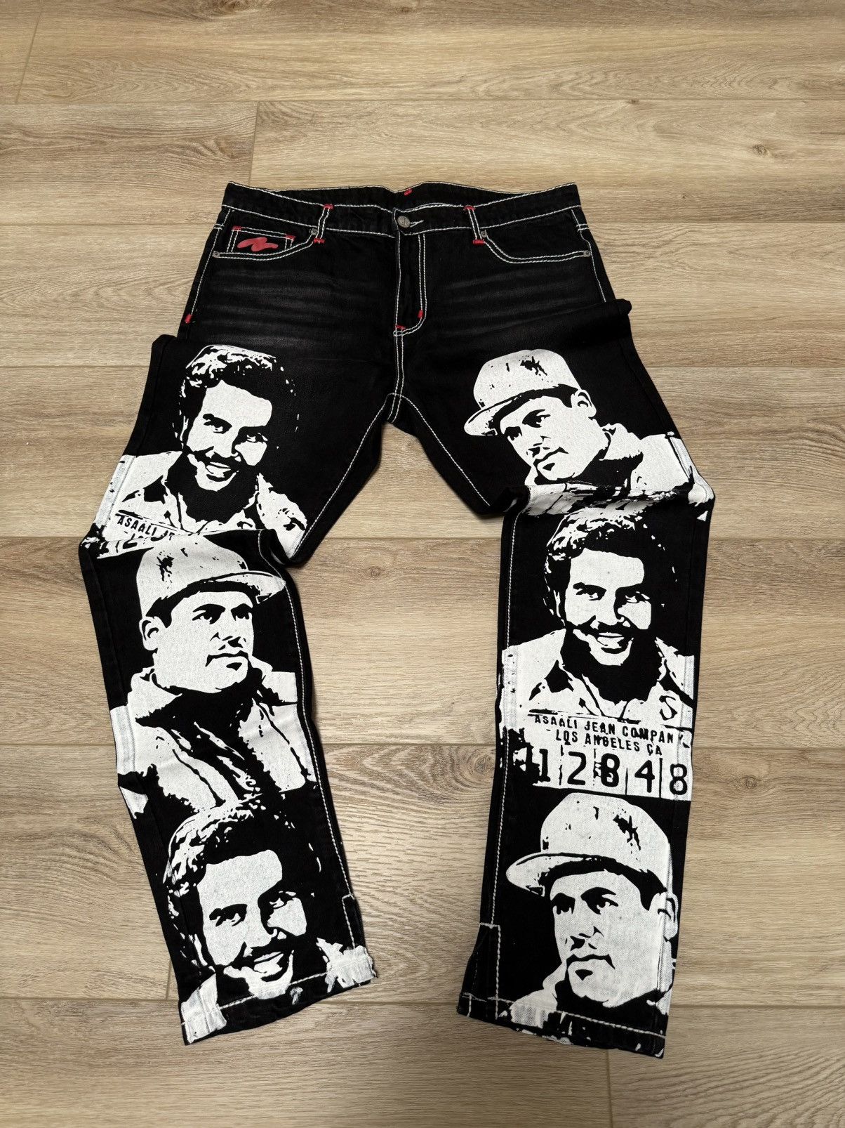 Asaali Asaali Cartel Jeans (Red) | Grailed