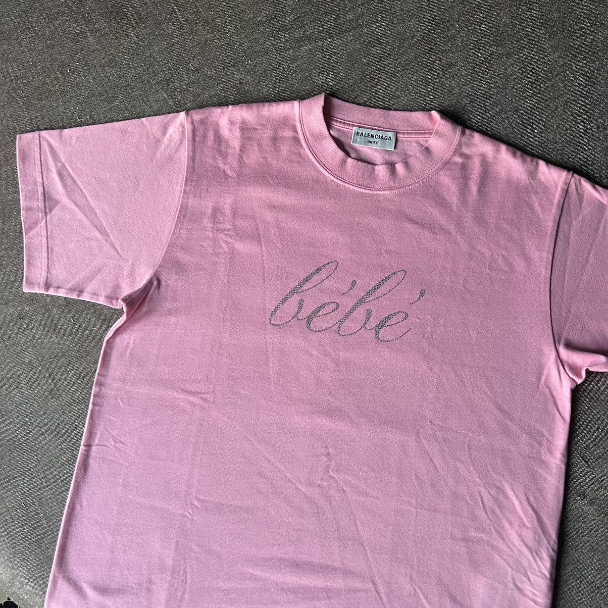 Balenciaga Balenciaga bebe pink rhinestone shirt NWT | Grailed